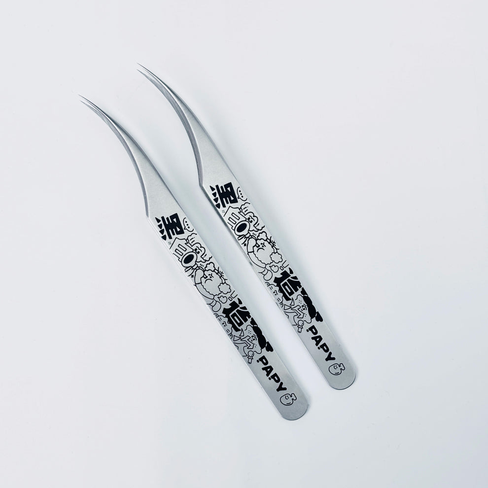 Black and White Hand-drawn Style Professional Sticker Tweezers – PuPu Land